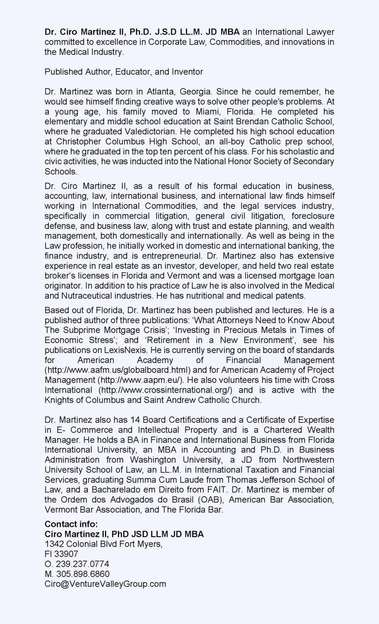 Dr. Teame Embaye - Cavalla International University of America